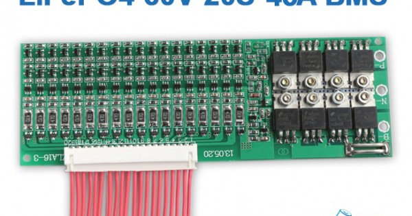 60V 45A 20S 20x 3.2V LiFePo4 Battery BMS LFP PCB PCM SMT System